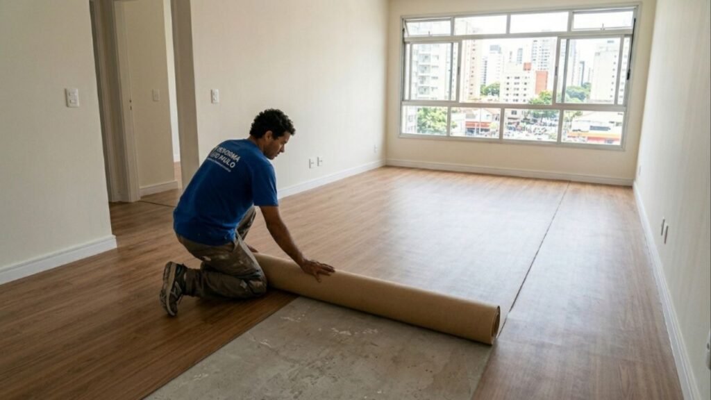 Adeus aos pisos laminados tradicionais que fazem barulho e estufam com ...